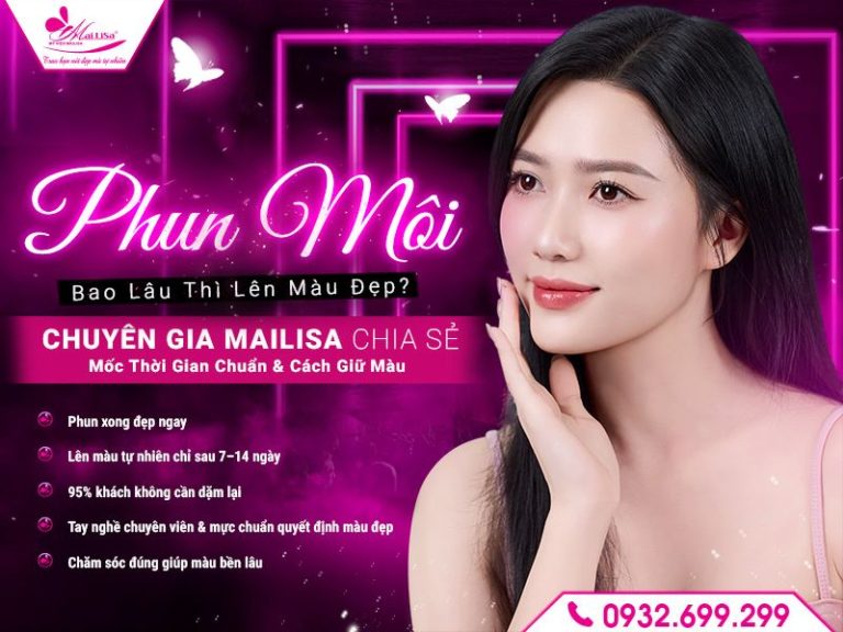 Phun Môi Bao Lâu Lên Màu Đẹp?